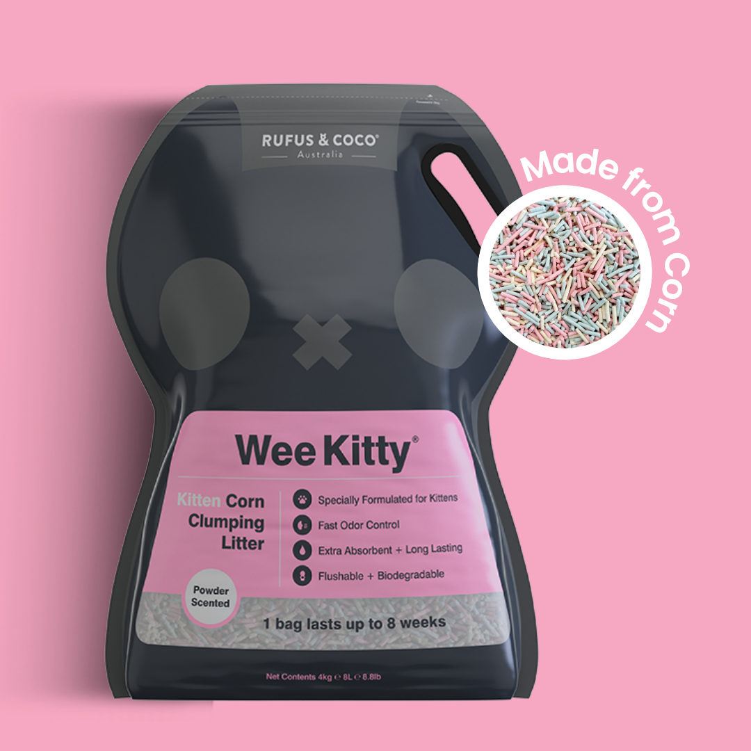 Wee Kitty Clumping Corn Kitten Litter 4kg | Rufus & Coco Australia